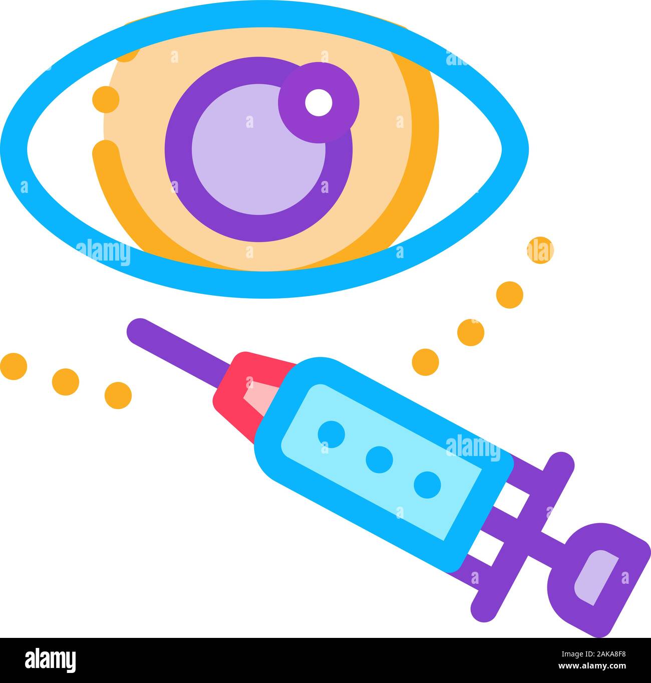 Eye Cosmetology Injection Icon Vector Outline Illustration Stock Vector ...