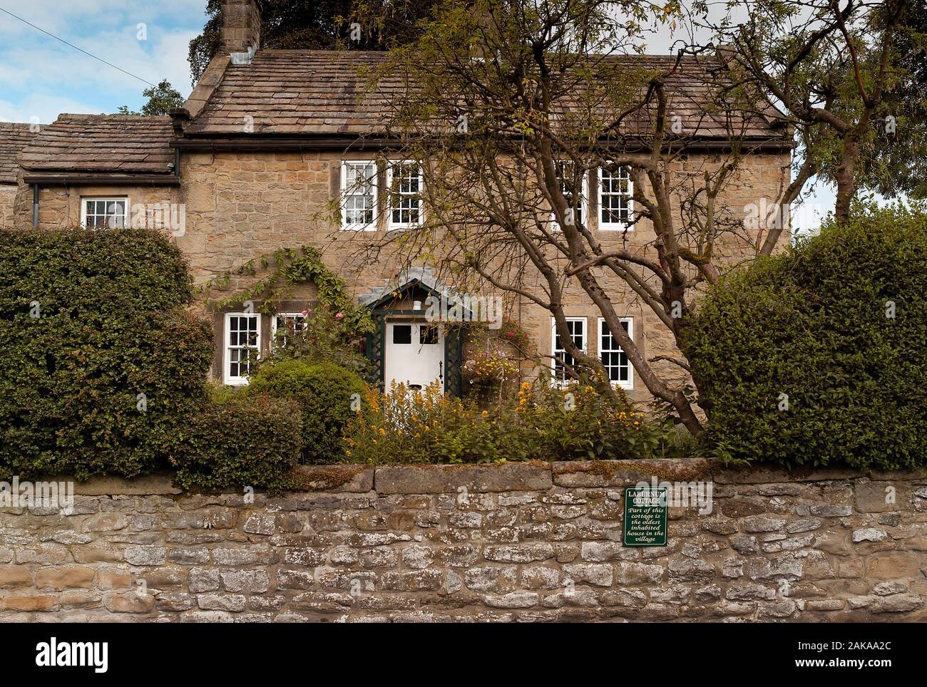 Laburnum Cottage, Eyam, Derbyshire Stock Photo - Alamy