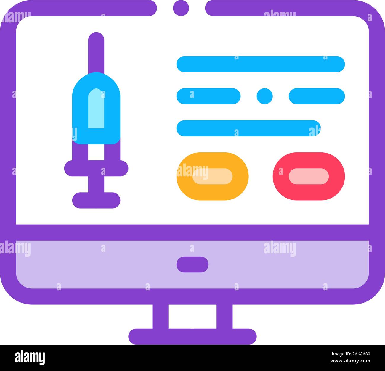 Injection Computer Application Icon Vector Outline Illustration Stock ...