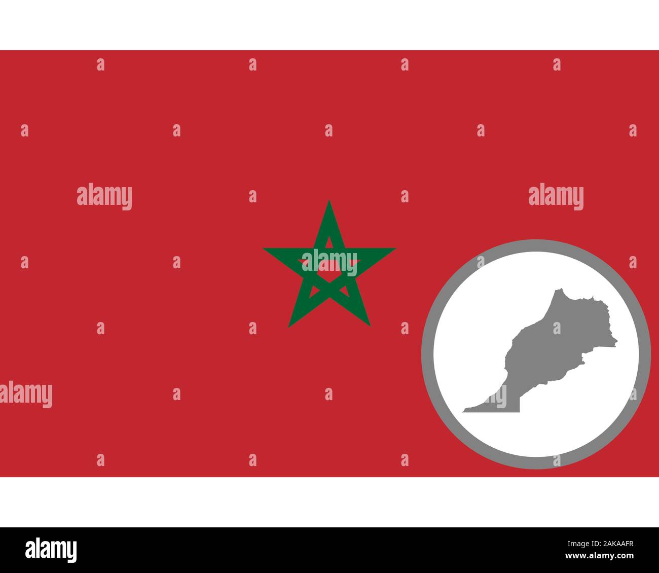 Flag and map of Morocco Stock Photo - Alamy