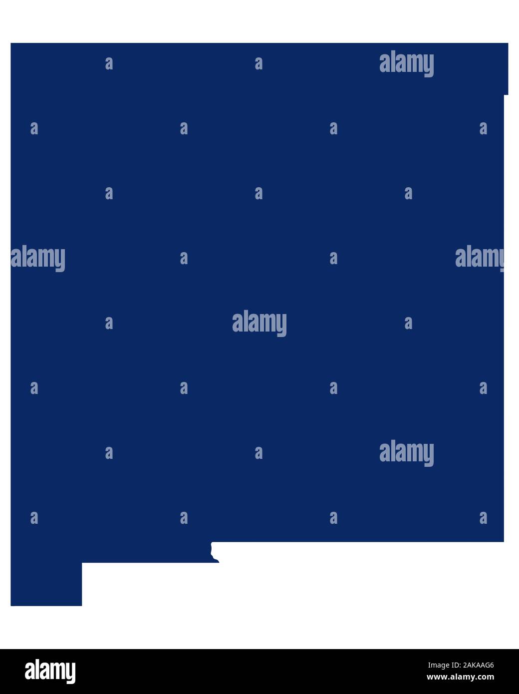 Map of New Mexico in blue colour Stock Photo - Alamy