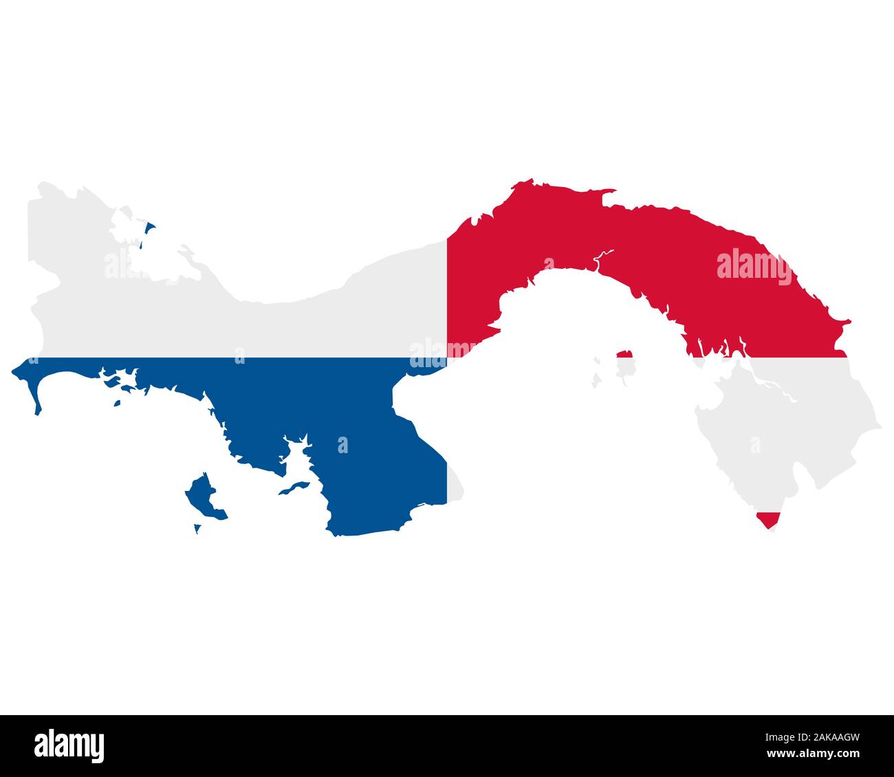 Flag in map of Panama Stock Photo - Alamy