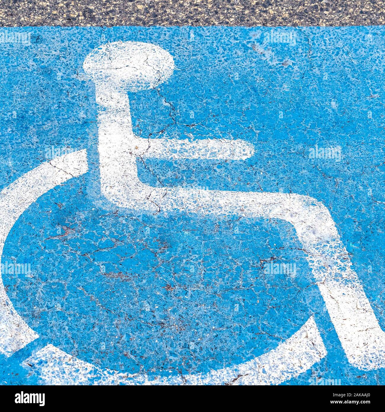 Square frame Disabled or Handicapped road sign on asphalt Stock Photo ...