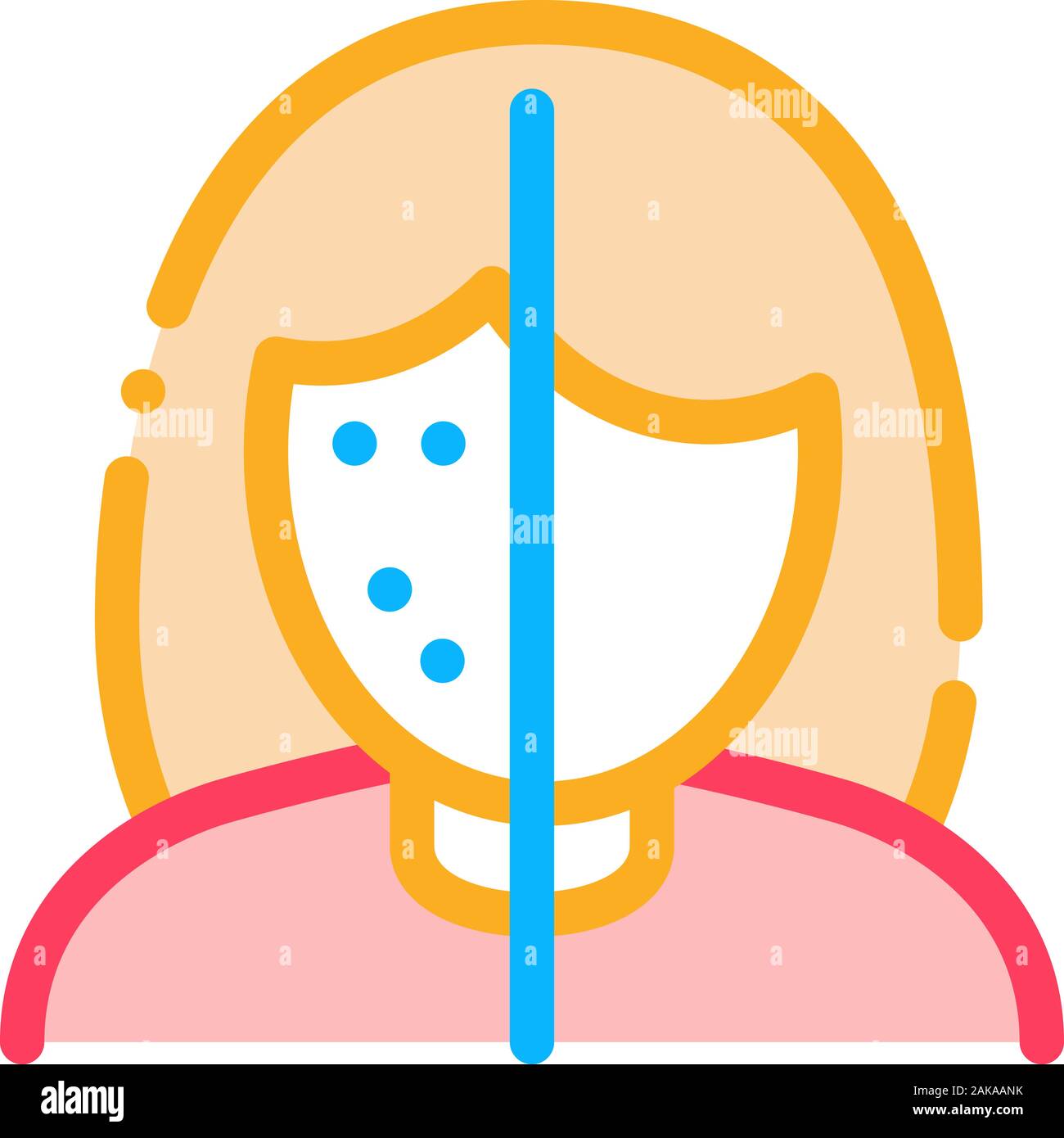 Skin Face Before and After Icon Vector Outline Illustration Stock ...