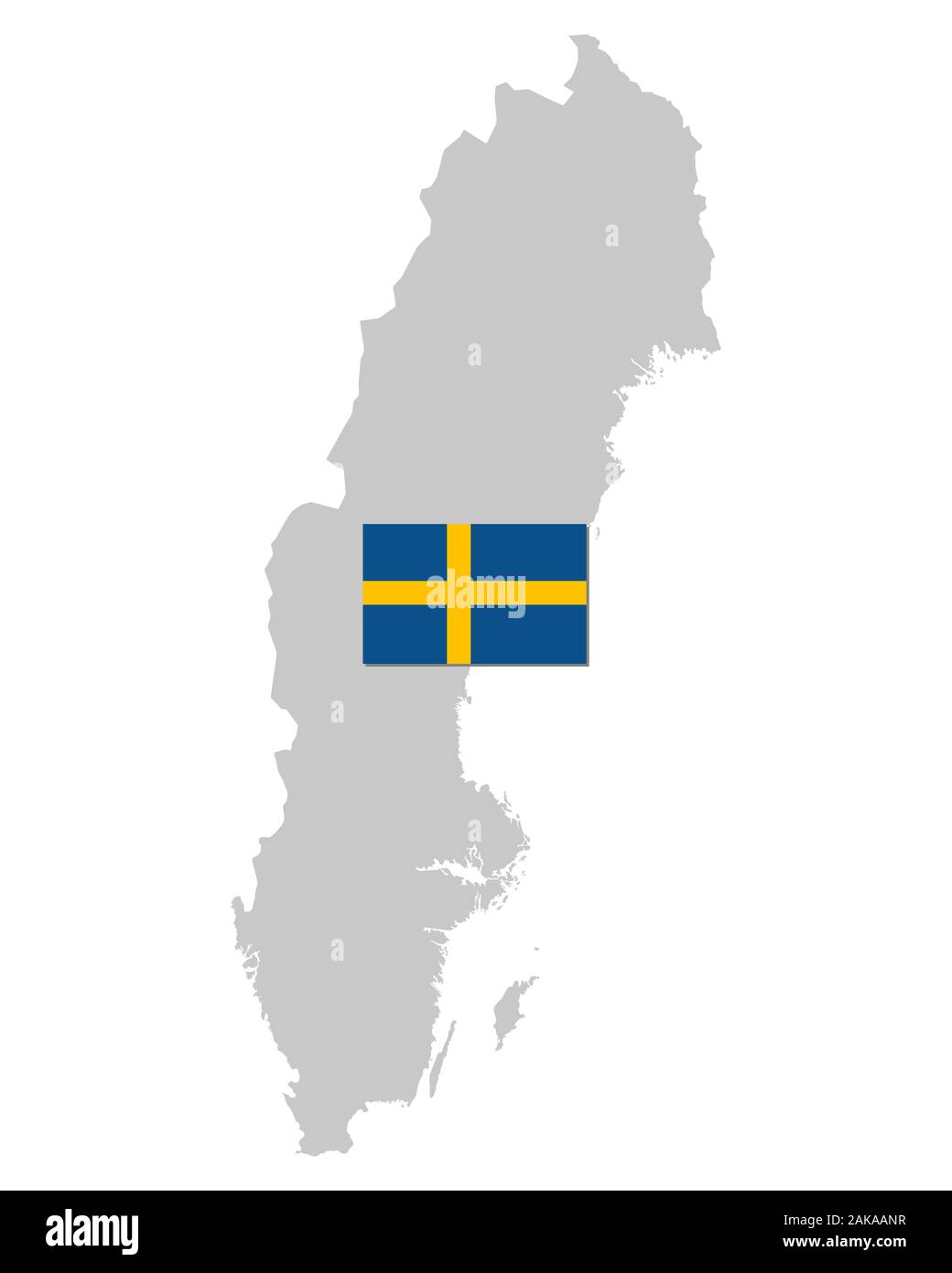 Flag and map of Sweden Stock Photo - Alamy