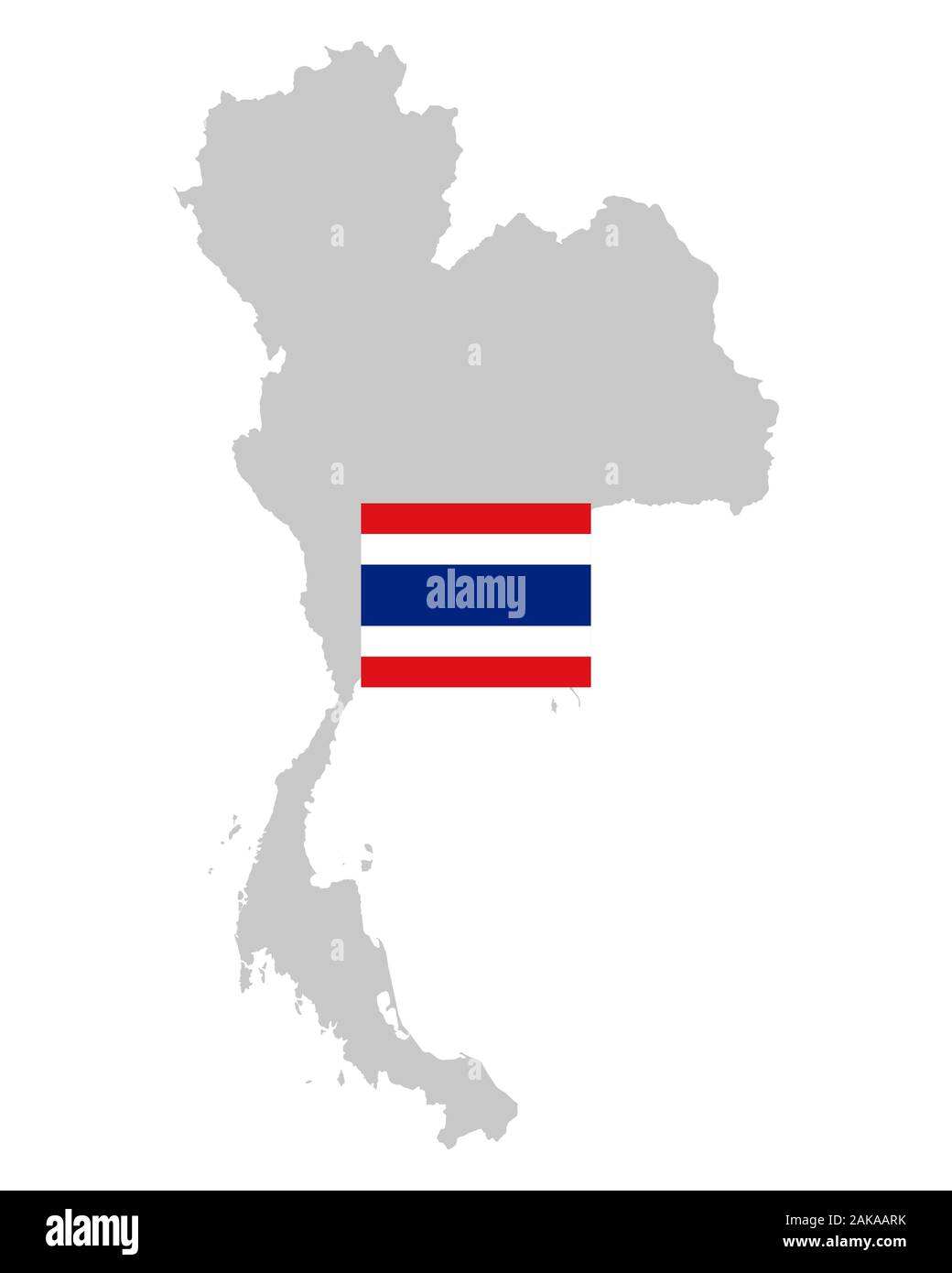 Flag and map of Thailand Stock Photo - Alamy