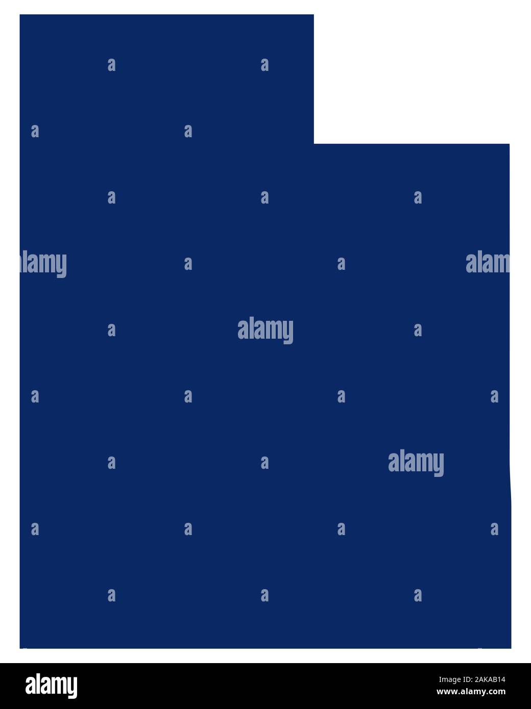 Map of Utah in blue colour Stock Photo - Alamy