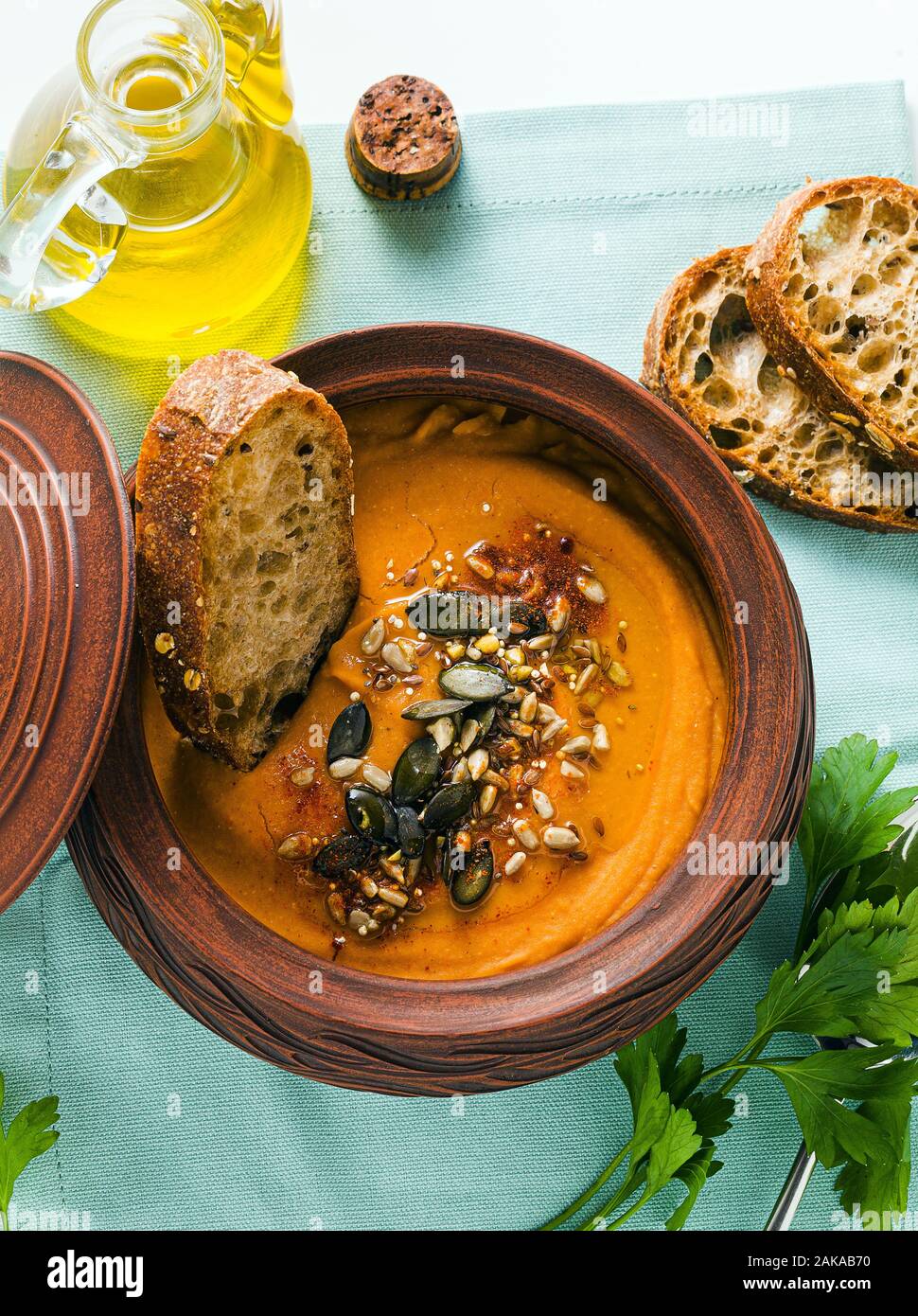 Butternut soup rye bread hi-res stock photography and images - Alamy