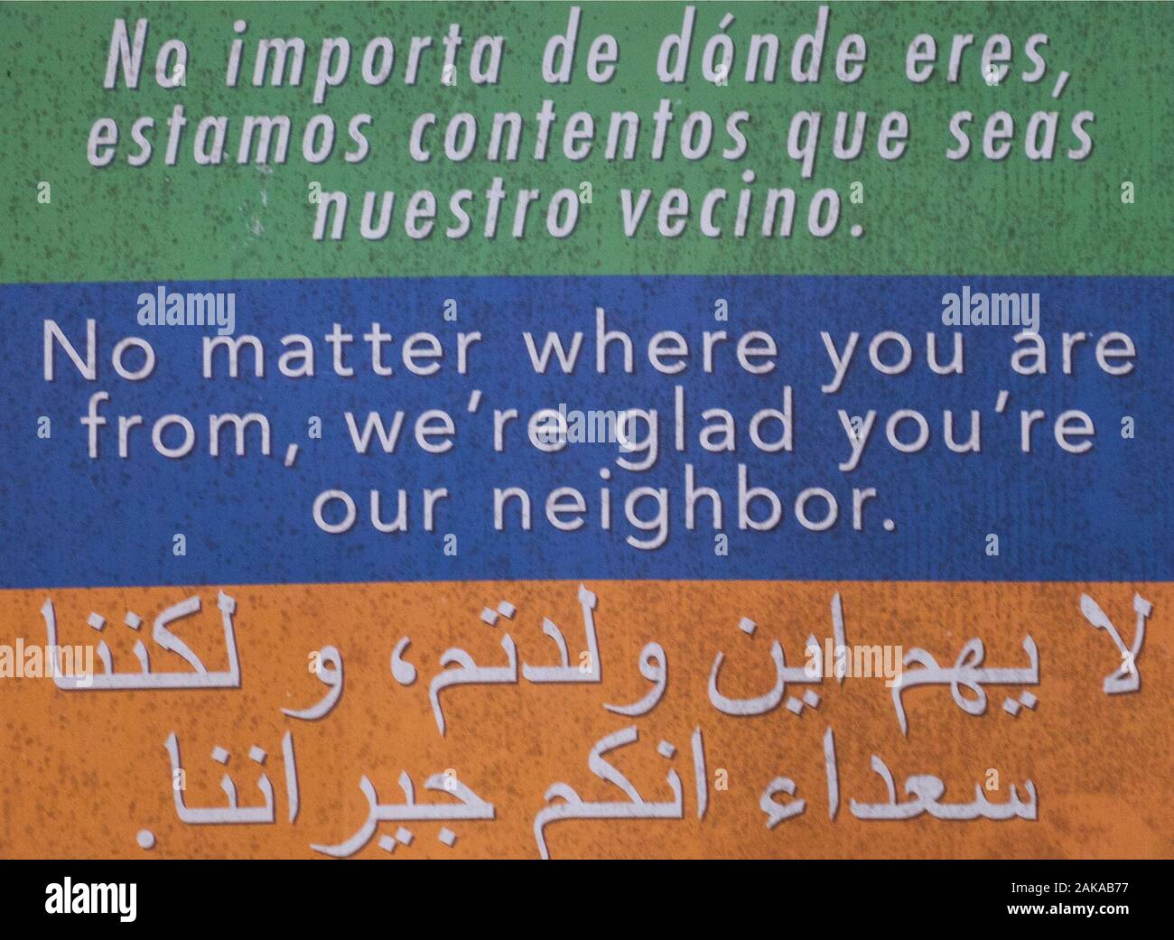 pro immigrant sign in Staunton VA Stock Photo - Alamy