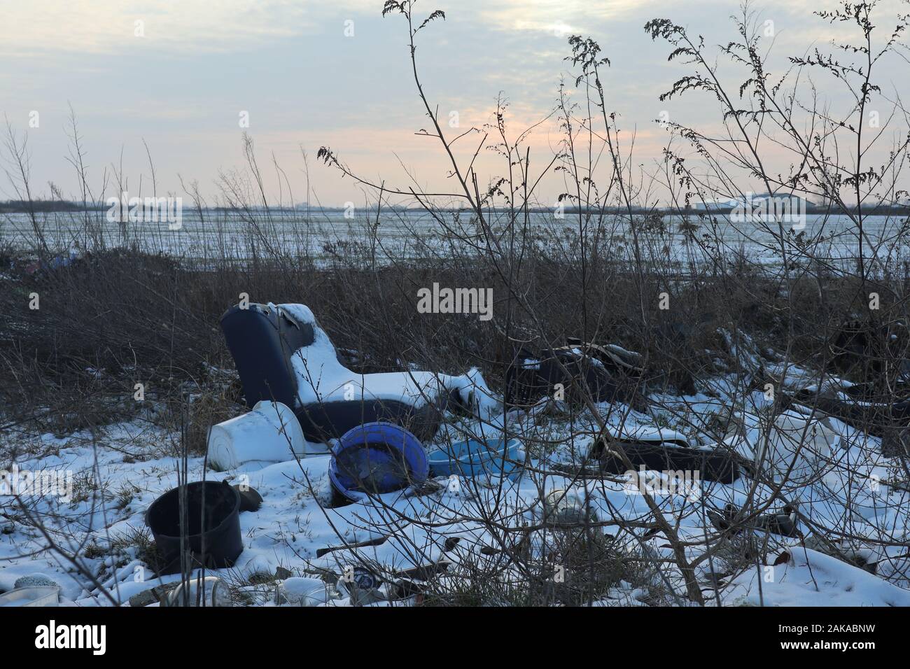 Amazing cold winter shots in the country field, beautiful snow and nice ...