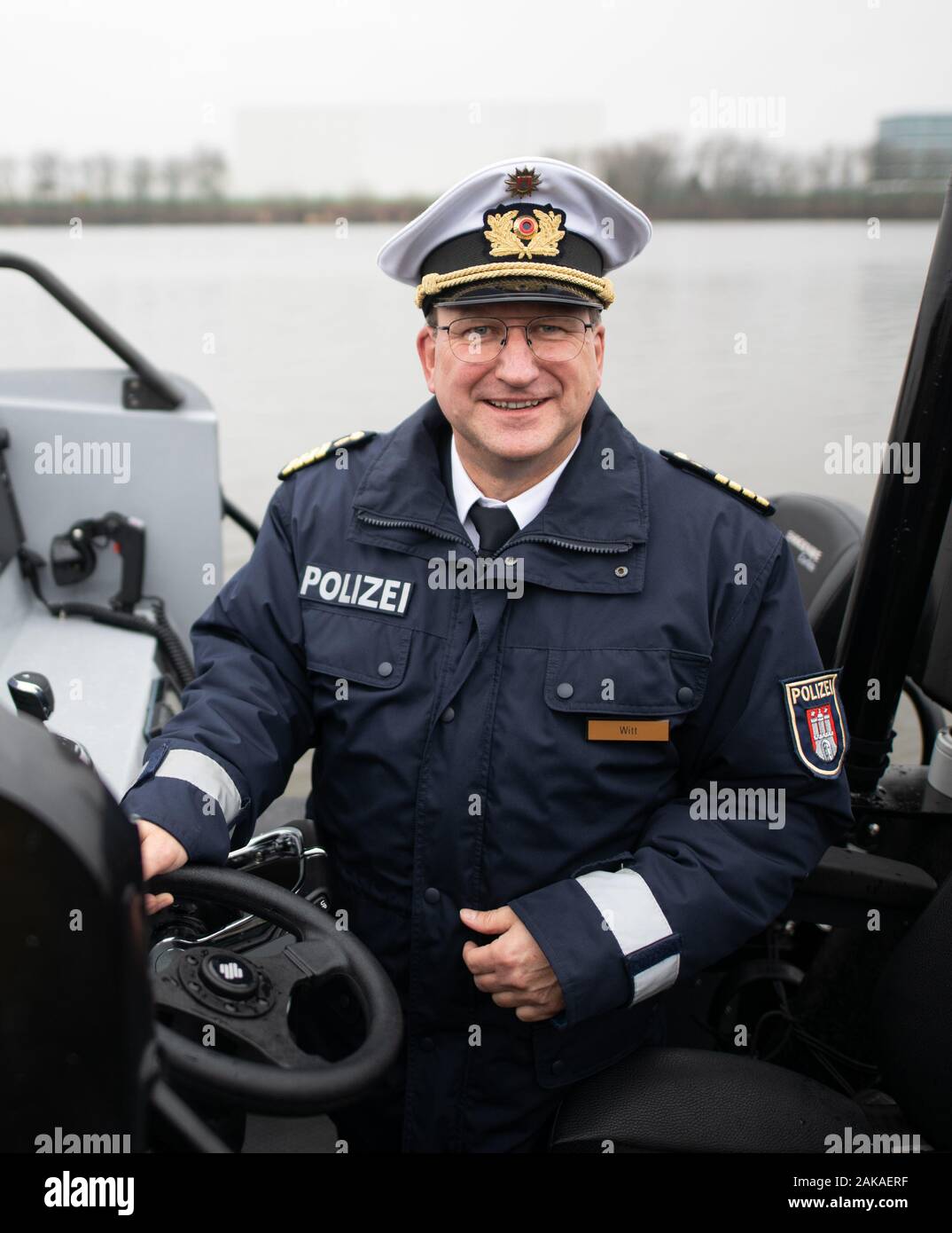 Hamburg, Germany. 08th Jan, 2020. Karsten Witt, head of the water ...