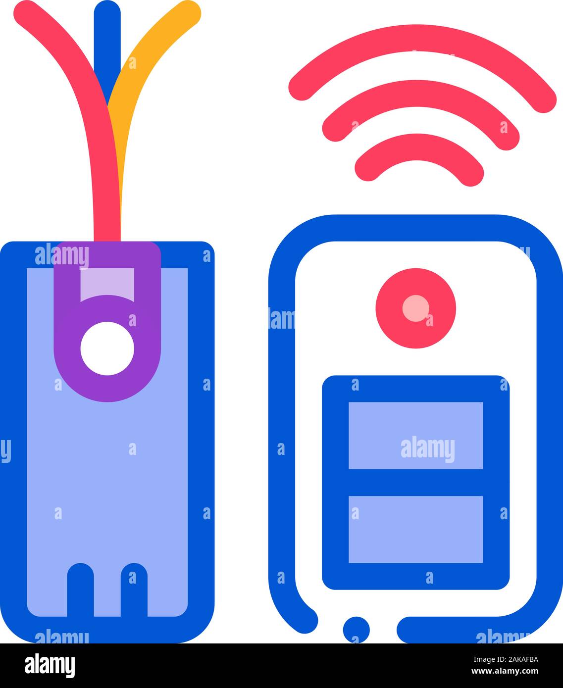 Immobilizer Electronic Symbol Icon Vector Outline Illustration Stock ...