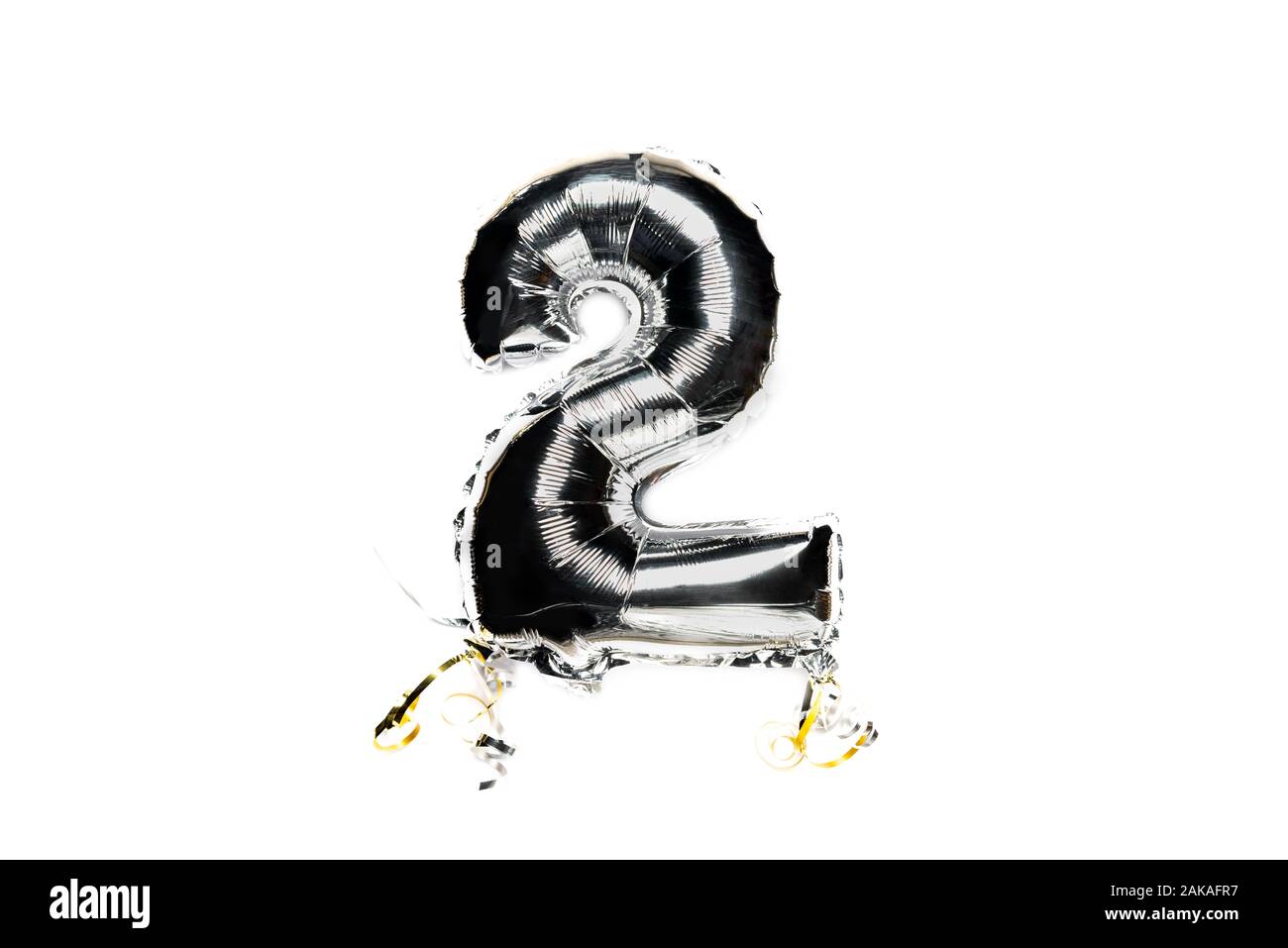 Balloon Bunting for celebration Happy 2th Anniversary made from Silver ...