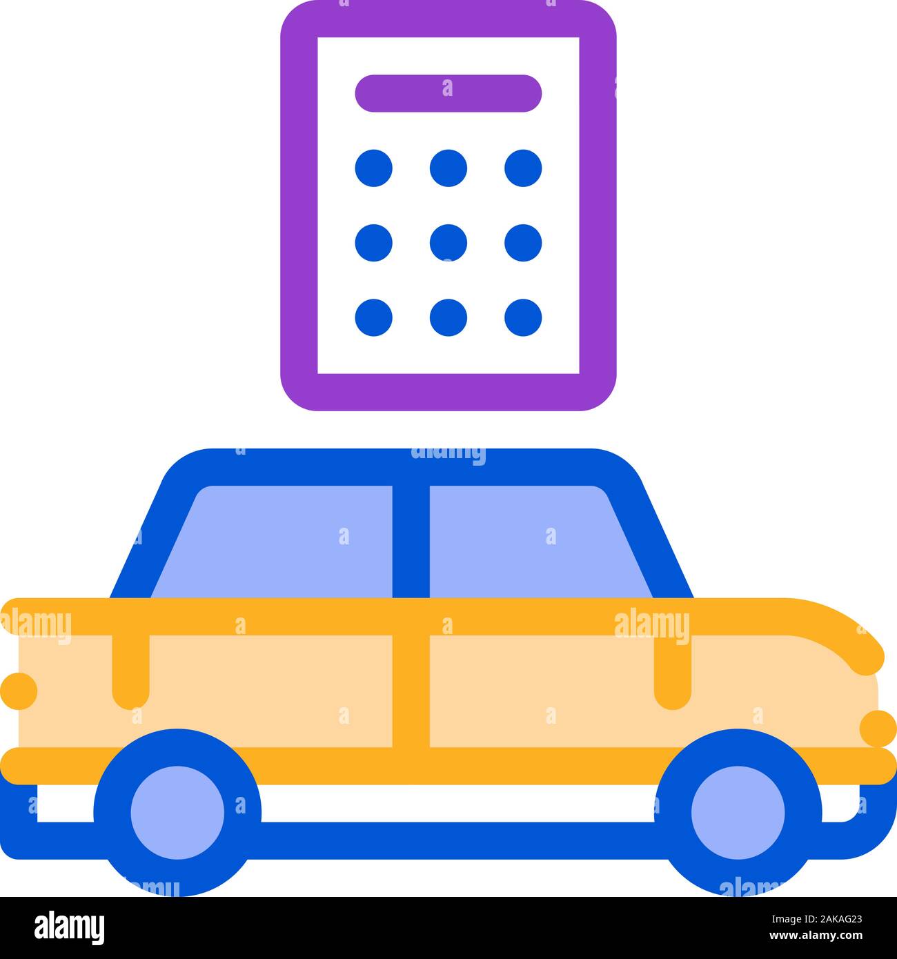 Smart Car Key Icon Vector Outline Illustration Stock Vector Image & Art ...