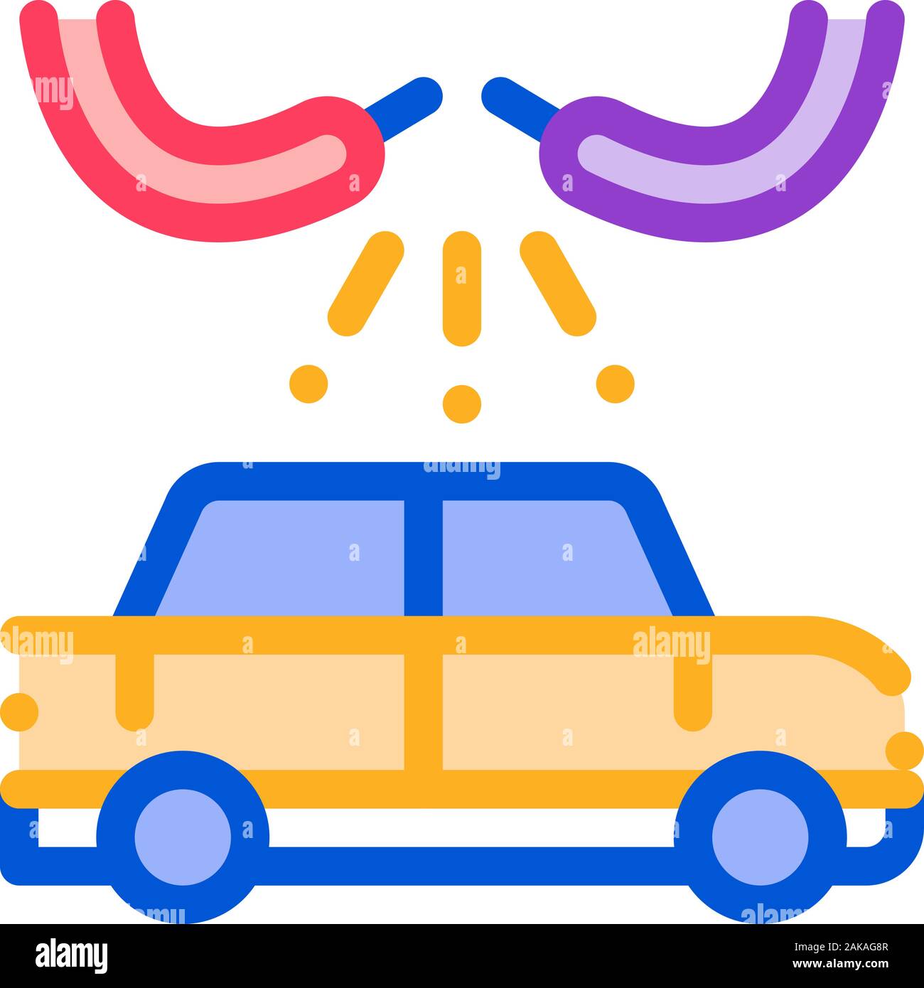 Machine Wash from Hoses Icon Vector Outline Illustration Stock Vector ...