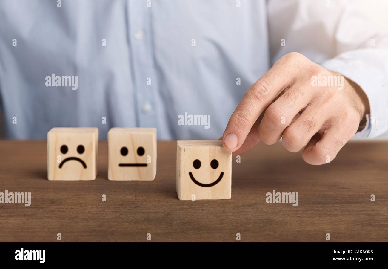 Customer service evaluation concept. The customers hand picked the ...