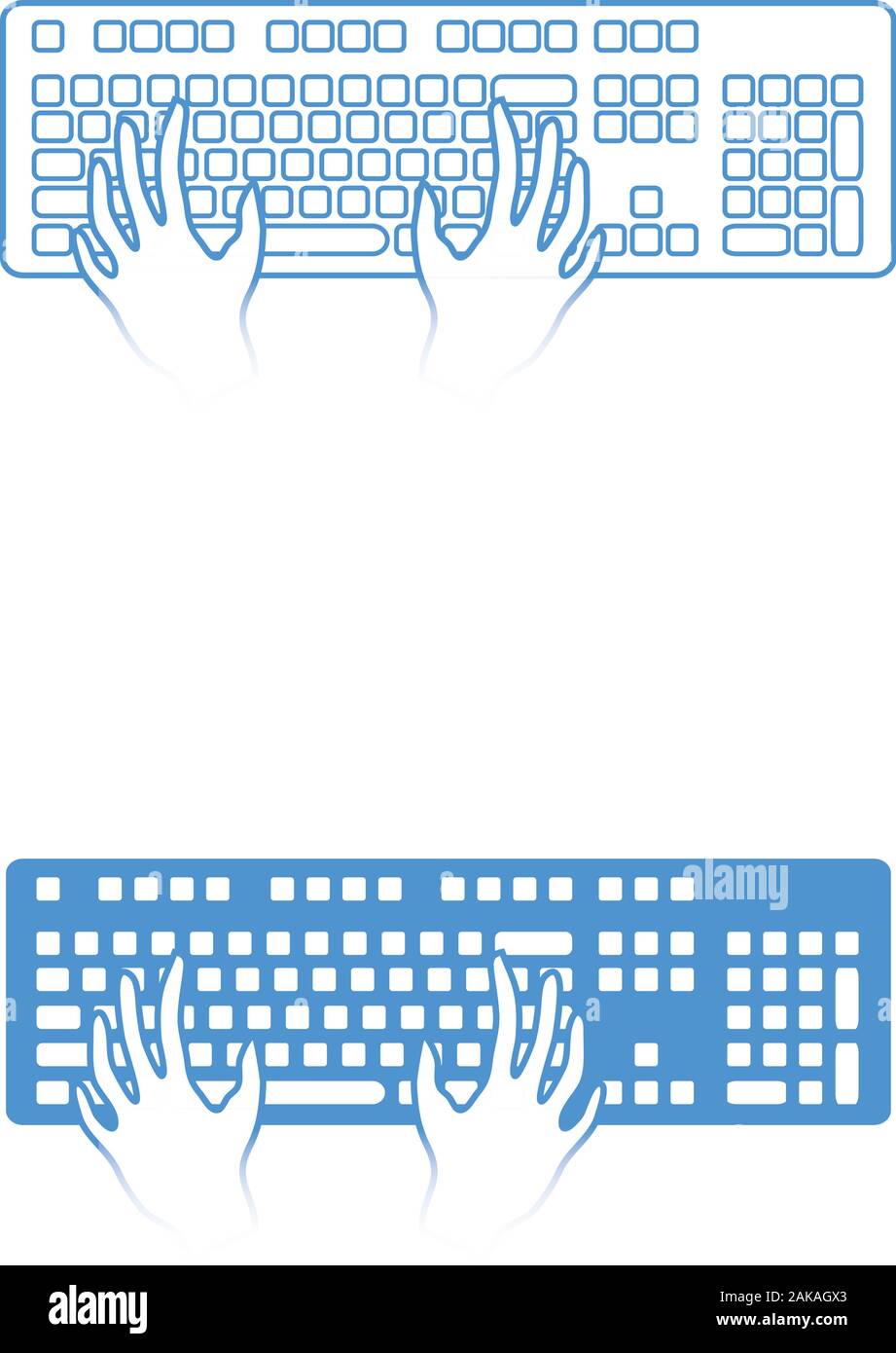 Hands fingers typing Stock Vector Images - Alamy