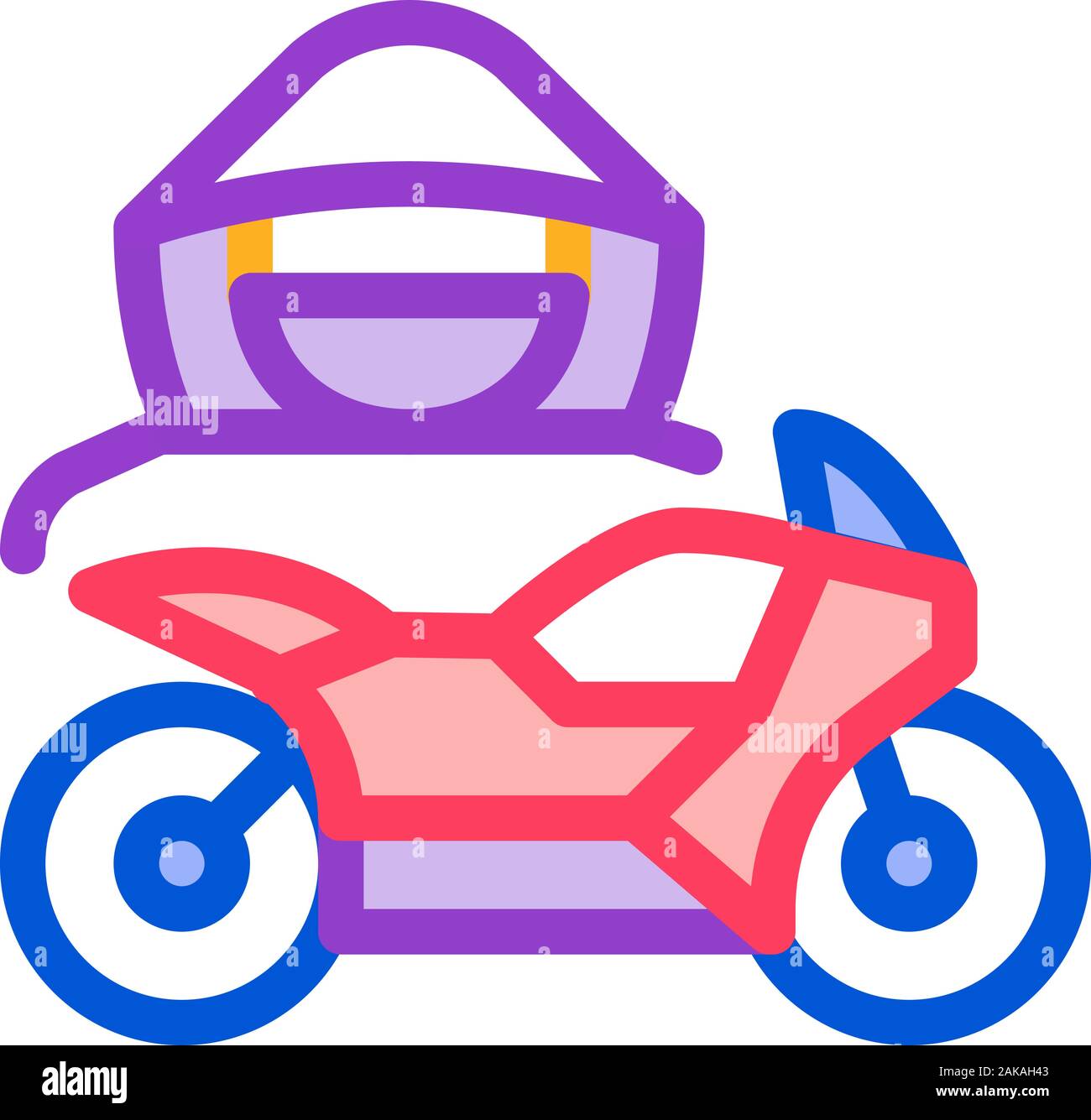 Motorcycle Transport Driver Icon Vector Outline Illustration Stock ...