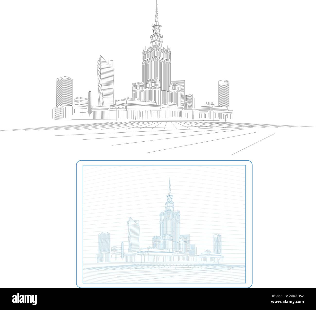 Warsaw poland architecture palace Cut Out Stock Images & Pictures - Alamy