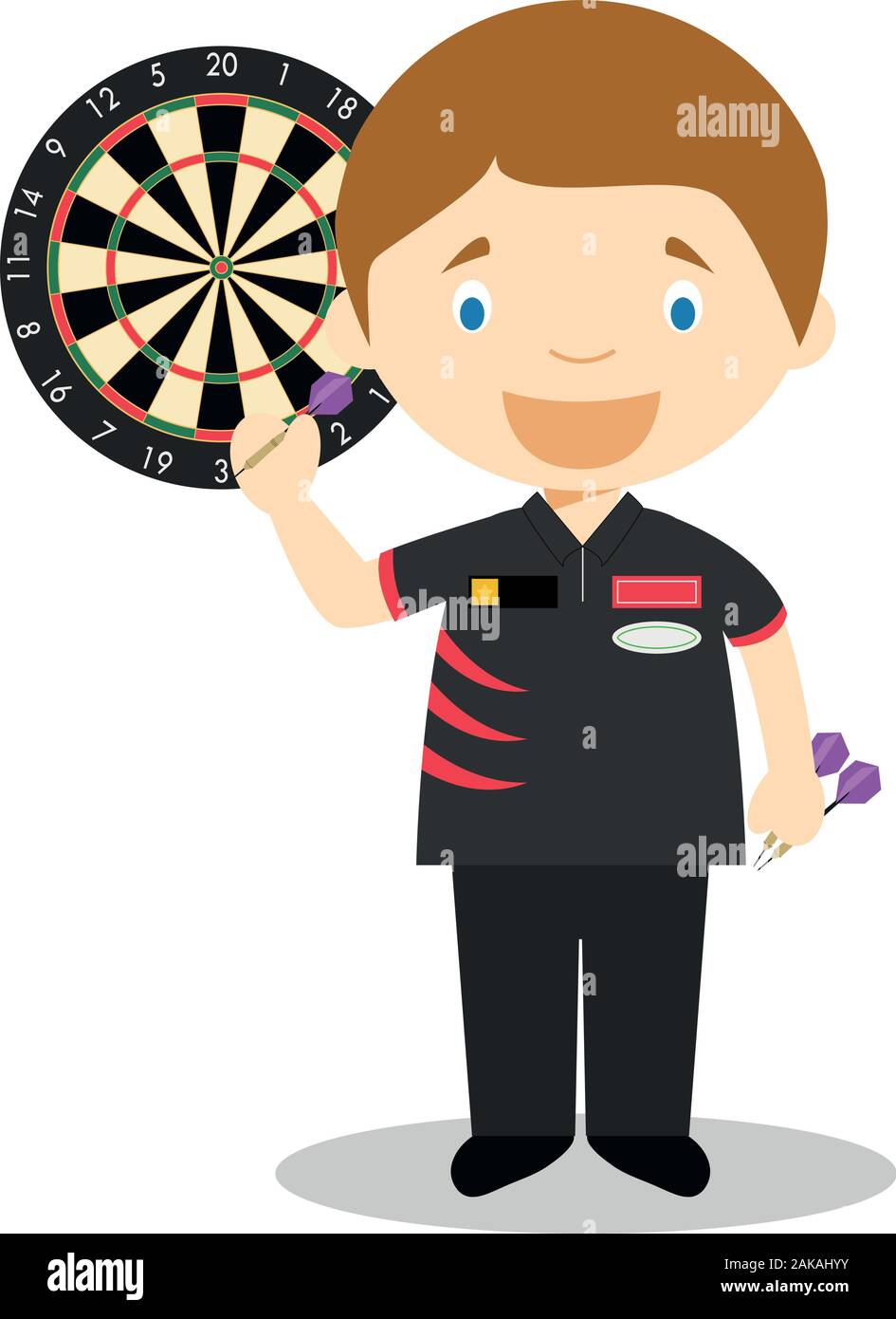 Sports cartoon vector illustrations: Darting Stock Vector Image & Art ...