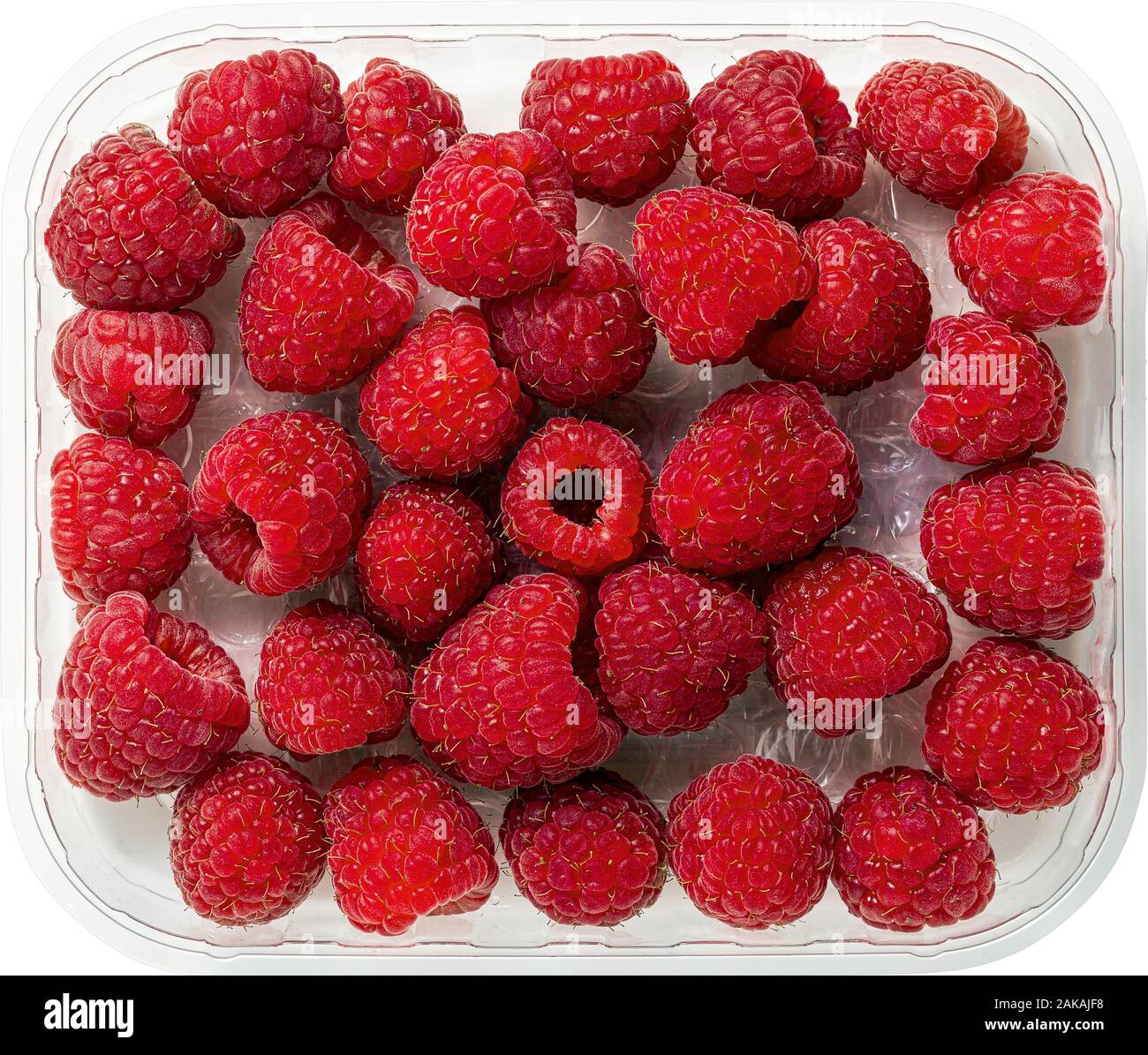 fresh berries in plastic packaging isolated on white Stock Photo - Alamy