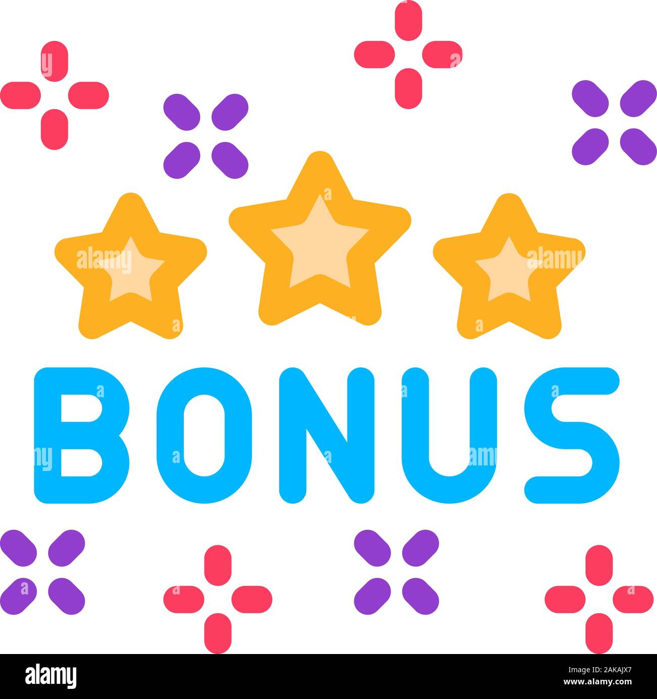 Bonus Star Logo Icon Vector Outline Illustration Stock Vector Image ...