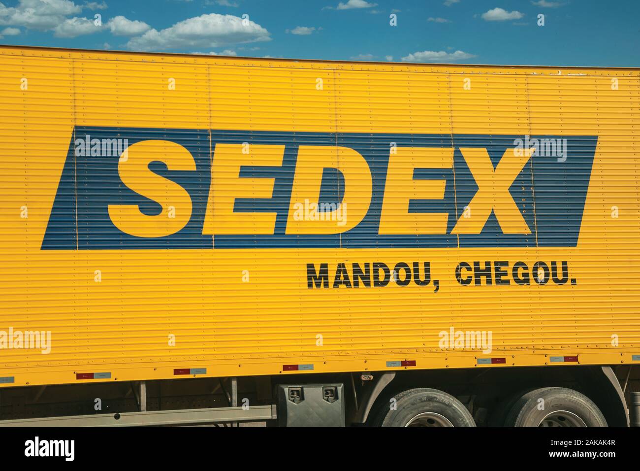 Sedex brand, an express delivery service from the Brazilian Post ...