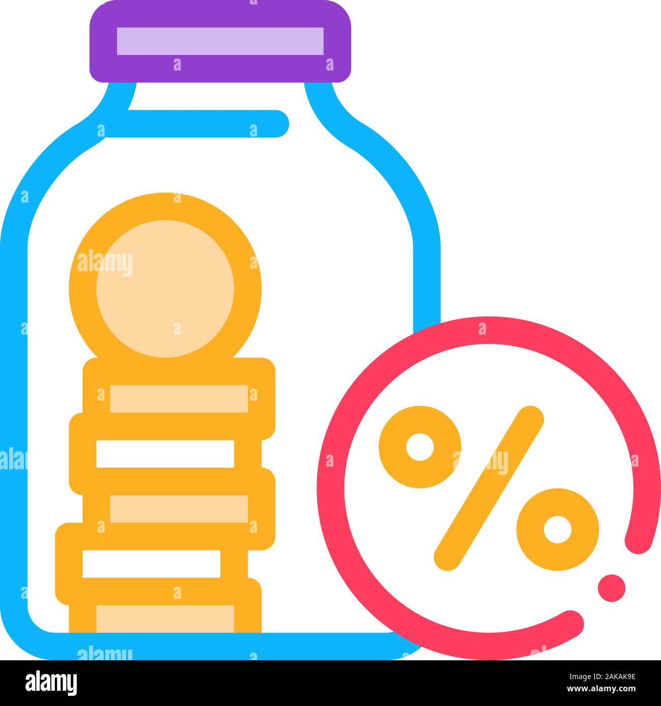 Bonus Glass Jar Icon Vector Outline Illustration Stock Vector Image ...
