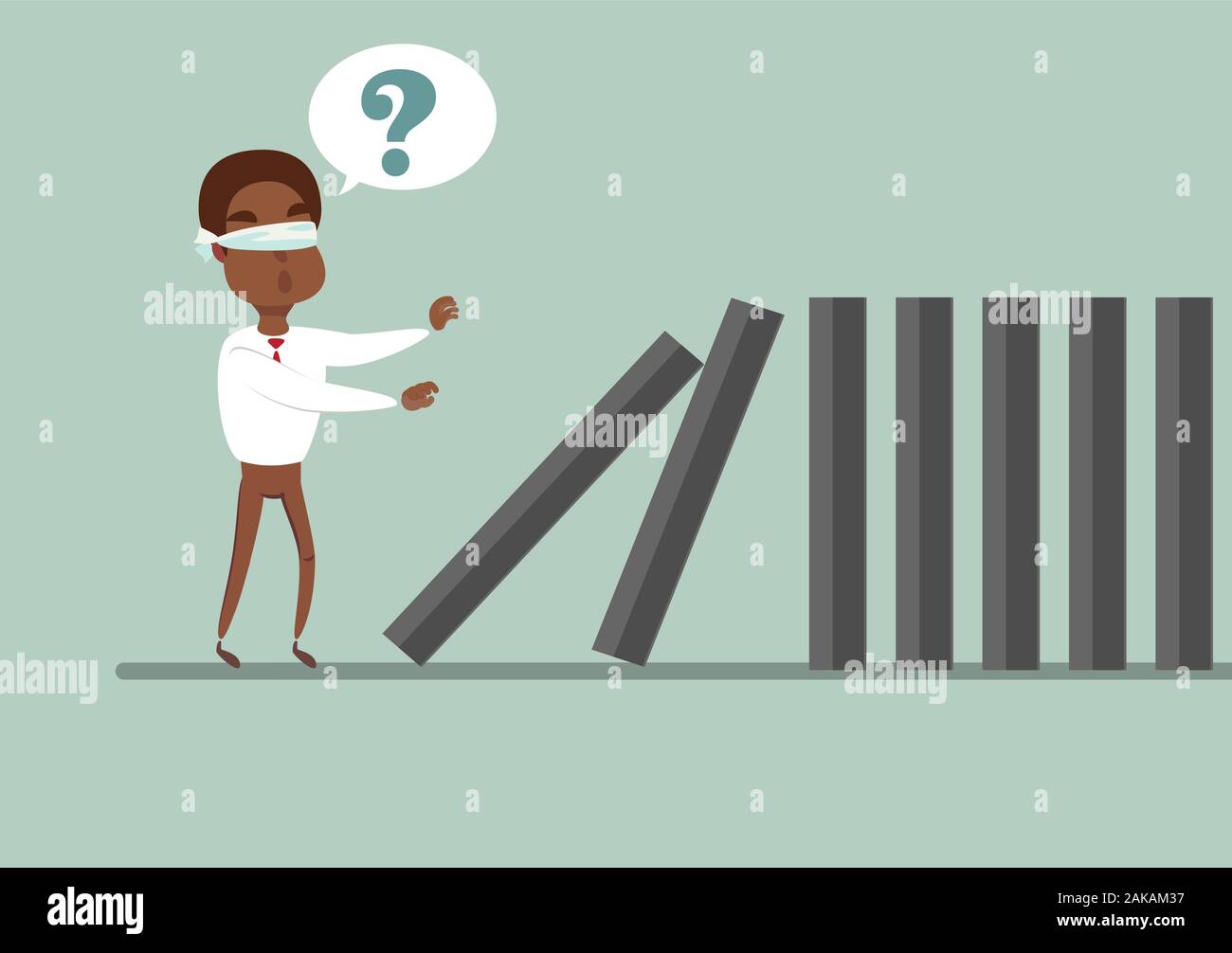domino effect - Business concept vector illustration Stock Vector Image ...