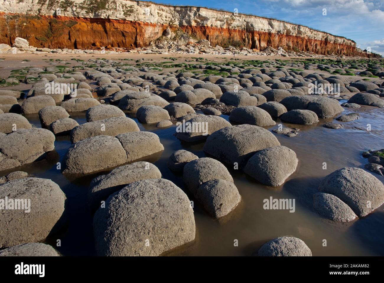 Hunstanton Cliffs at low tide West Norfolk in winter Stock Photo - Alamy