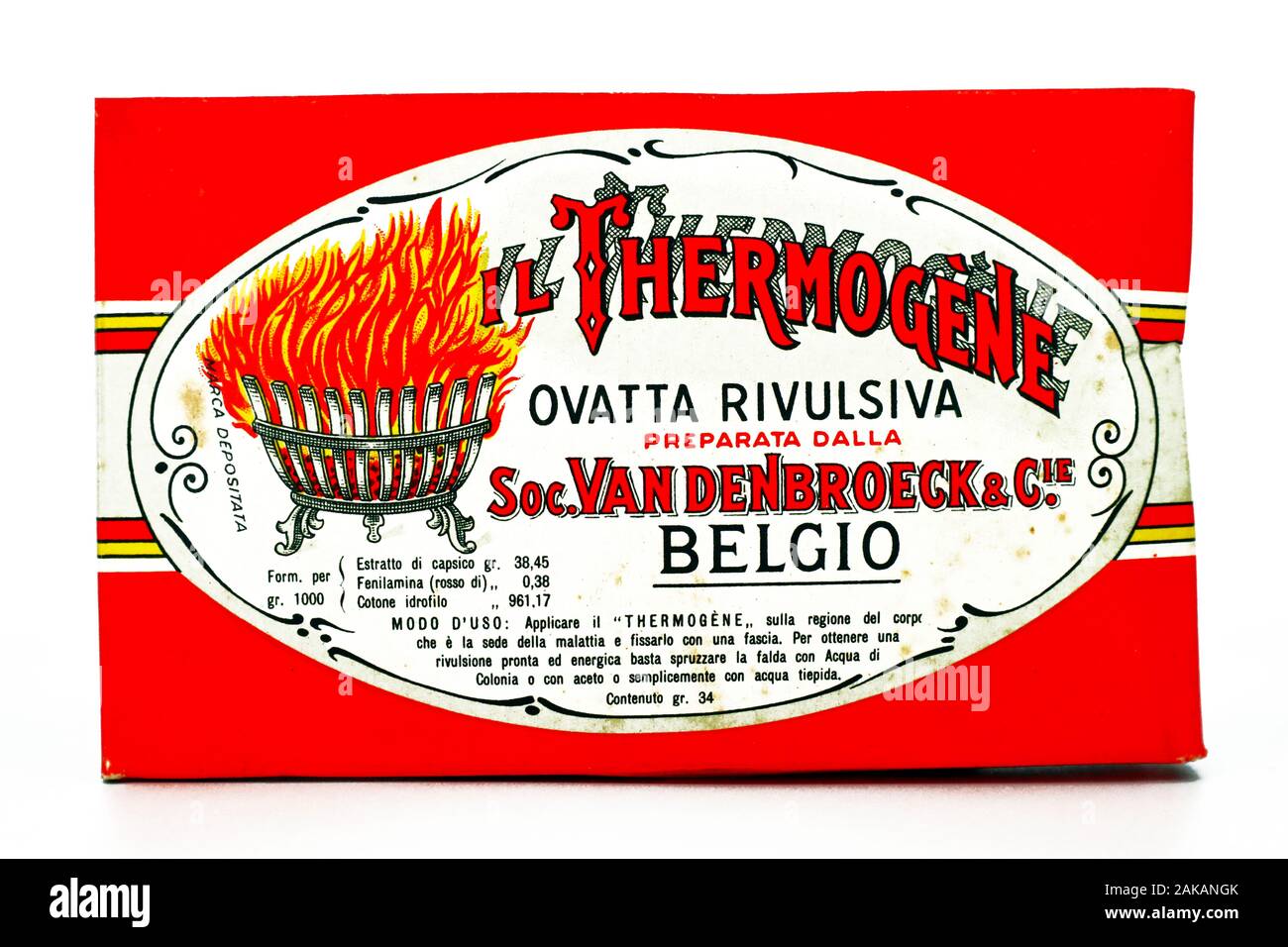 Vintage THERMOGENE medicated soft cotton wadding with capsicum (chilli ...