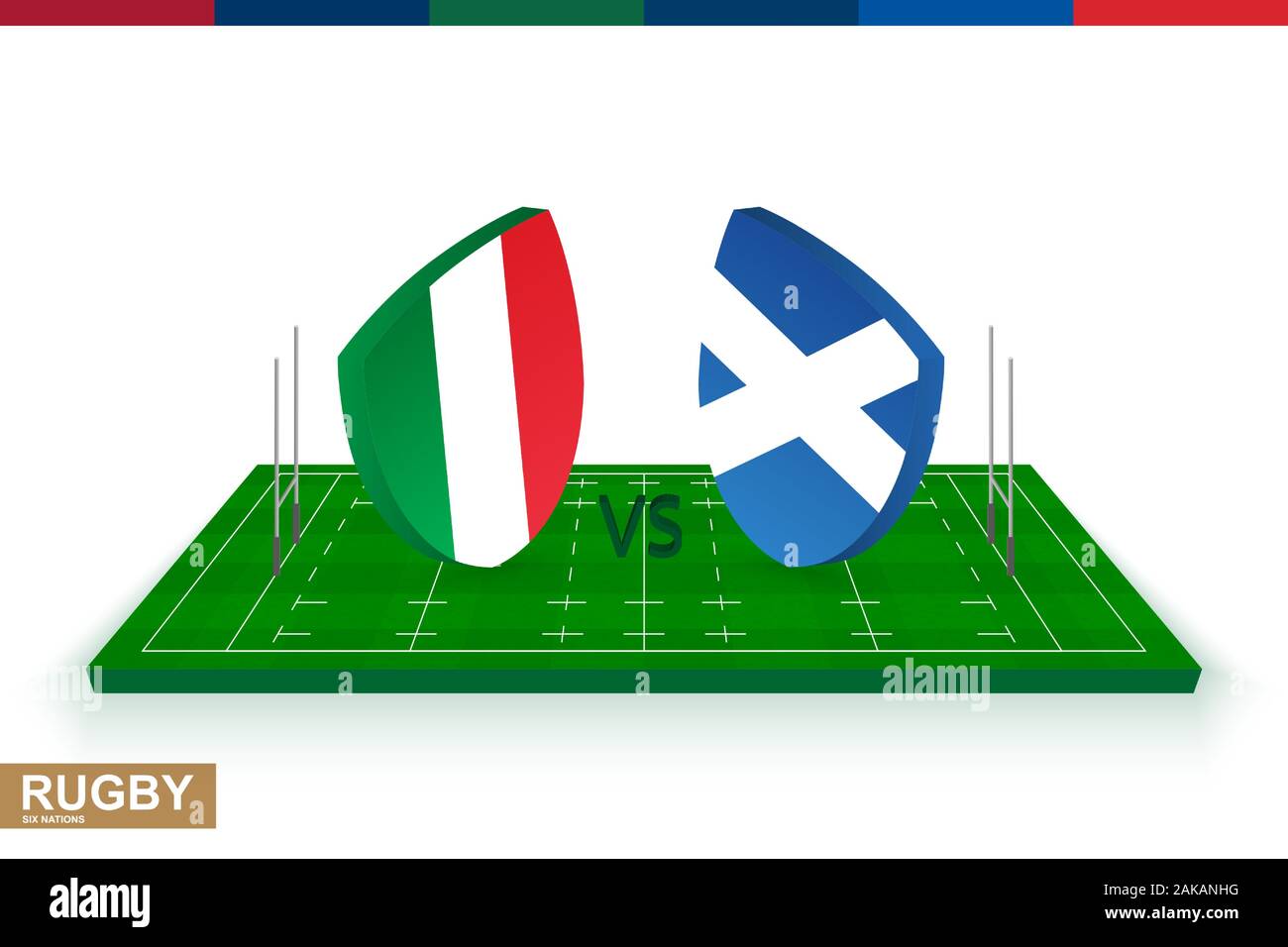 Italy vs scotland rugby Stock Vector Images - Alamy