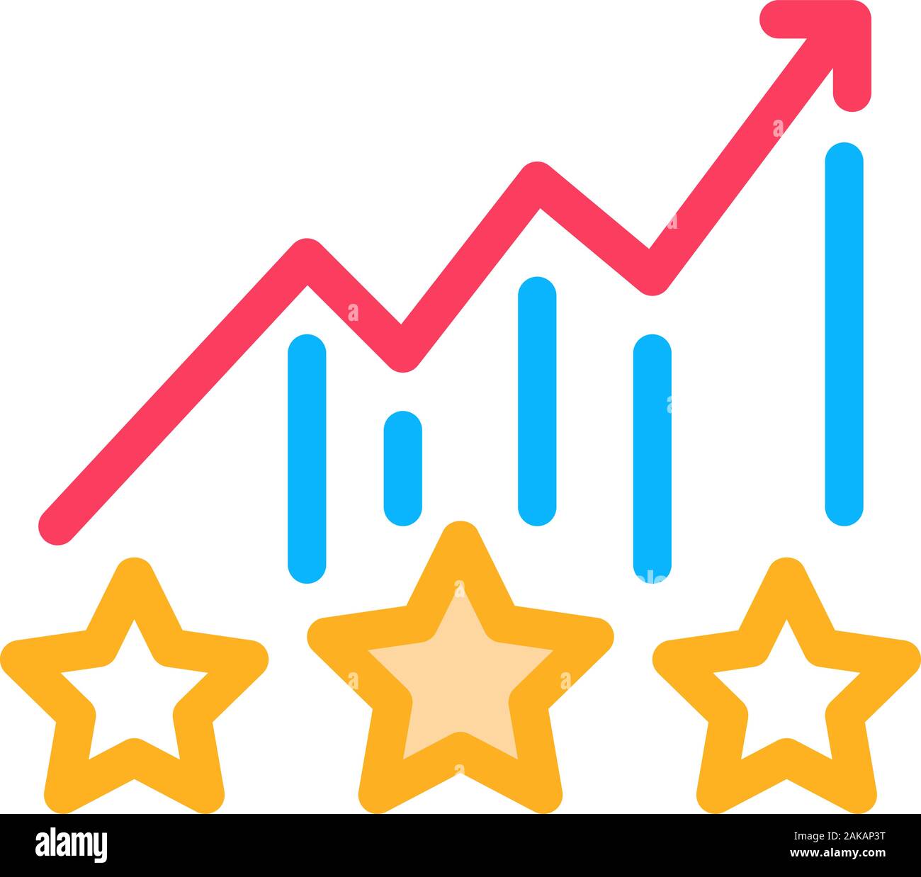 Bonus Star Statistics Icon Vector Outline Illustration Stock Vector ...