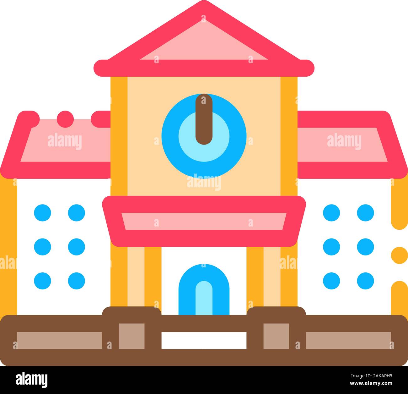 Academy Study Building Icon Vector Outline Illustration Stock Vector ...