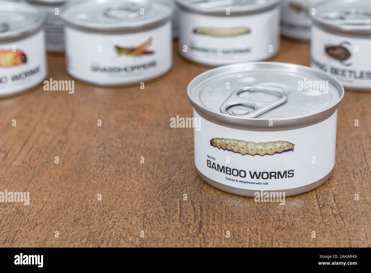 Types of edible worms hi-res stock photography and images - Alamy