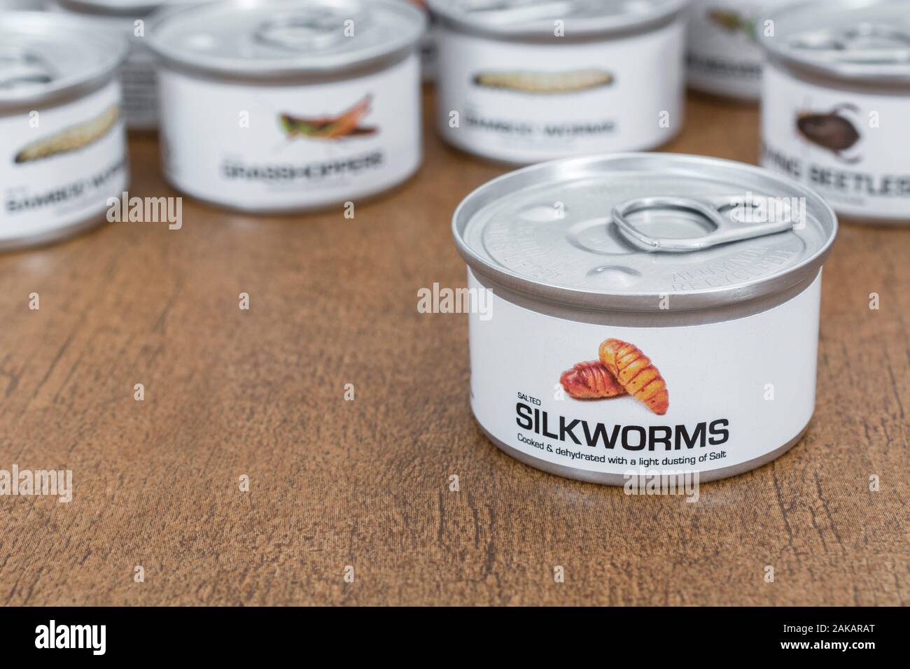 Types of edible worms hi-res stock photography and images - Alamy