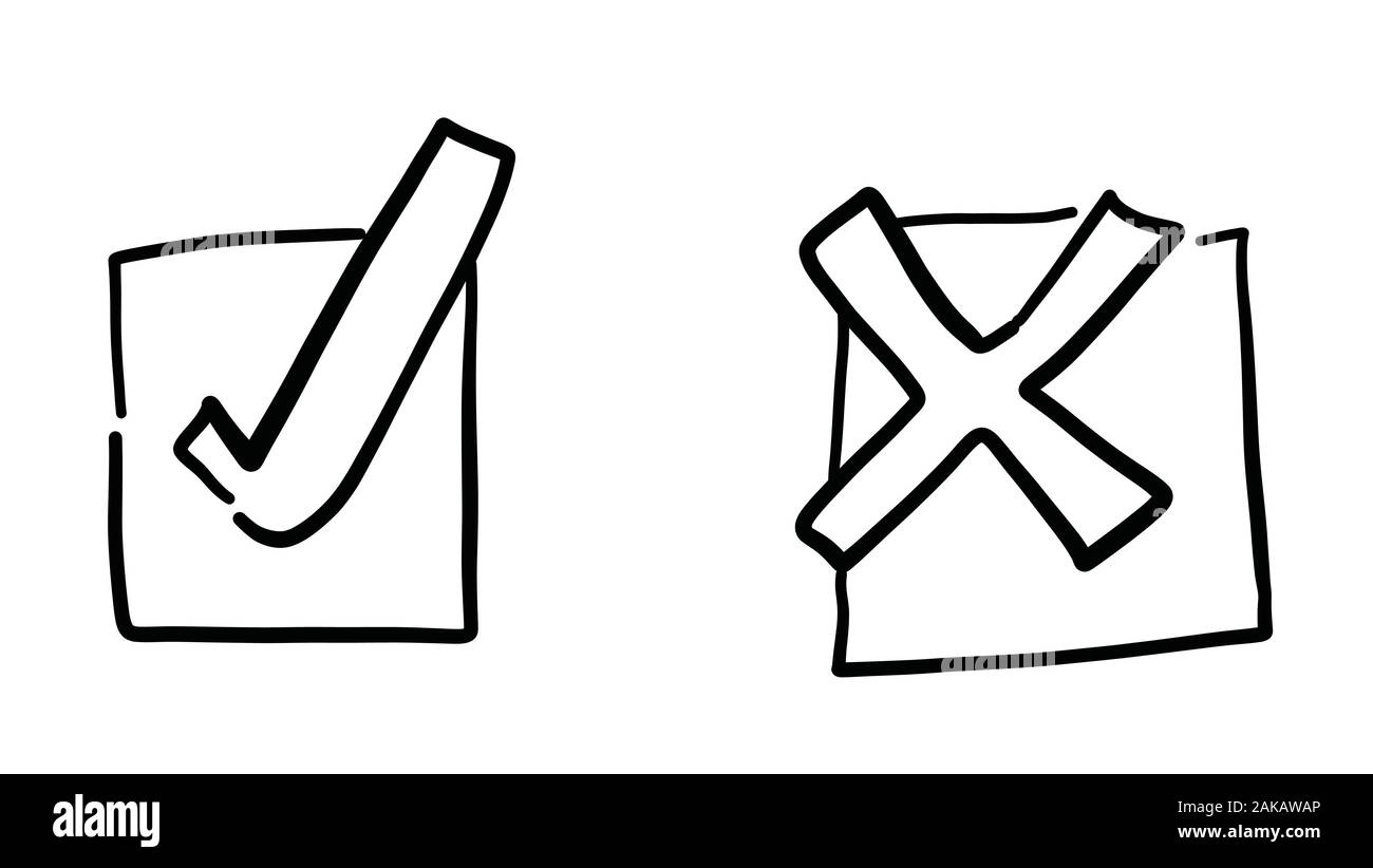 Freehand drawn cartoon yes design hi-res stock photography and images ...