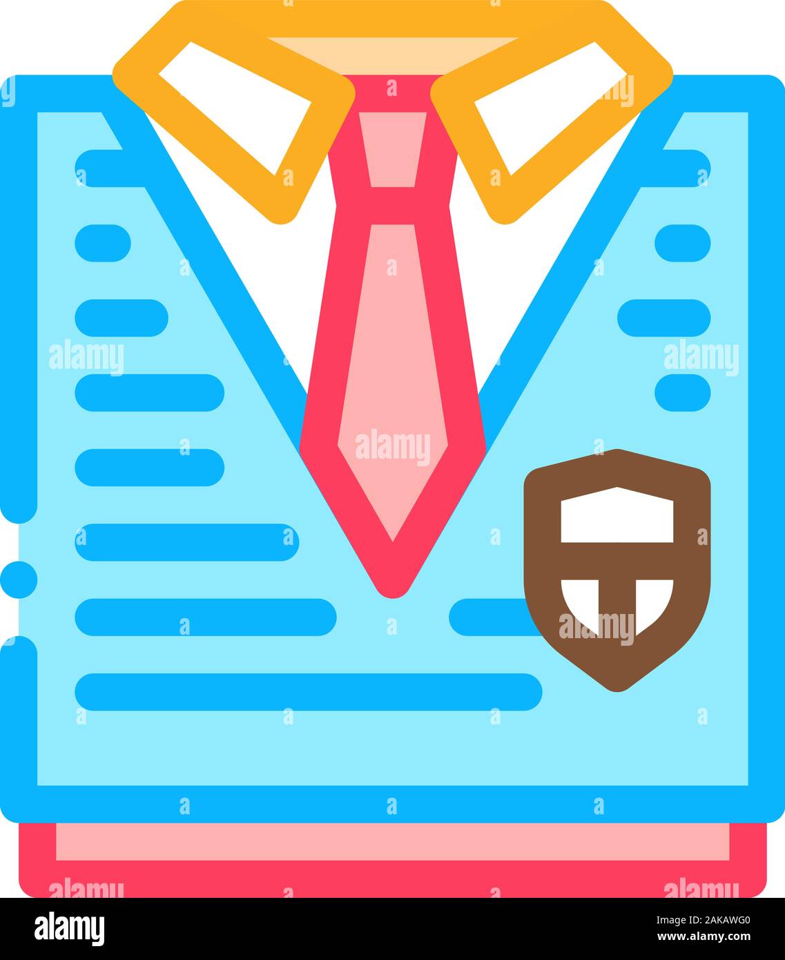 Academy Uniform Concept Icon Vector Outline Illustration Stock Vector ...