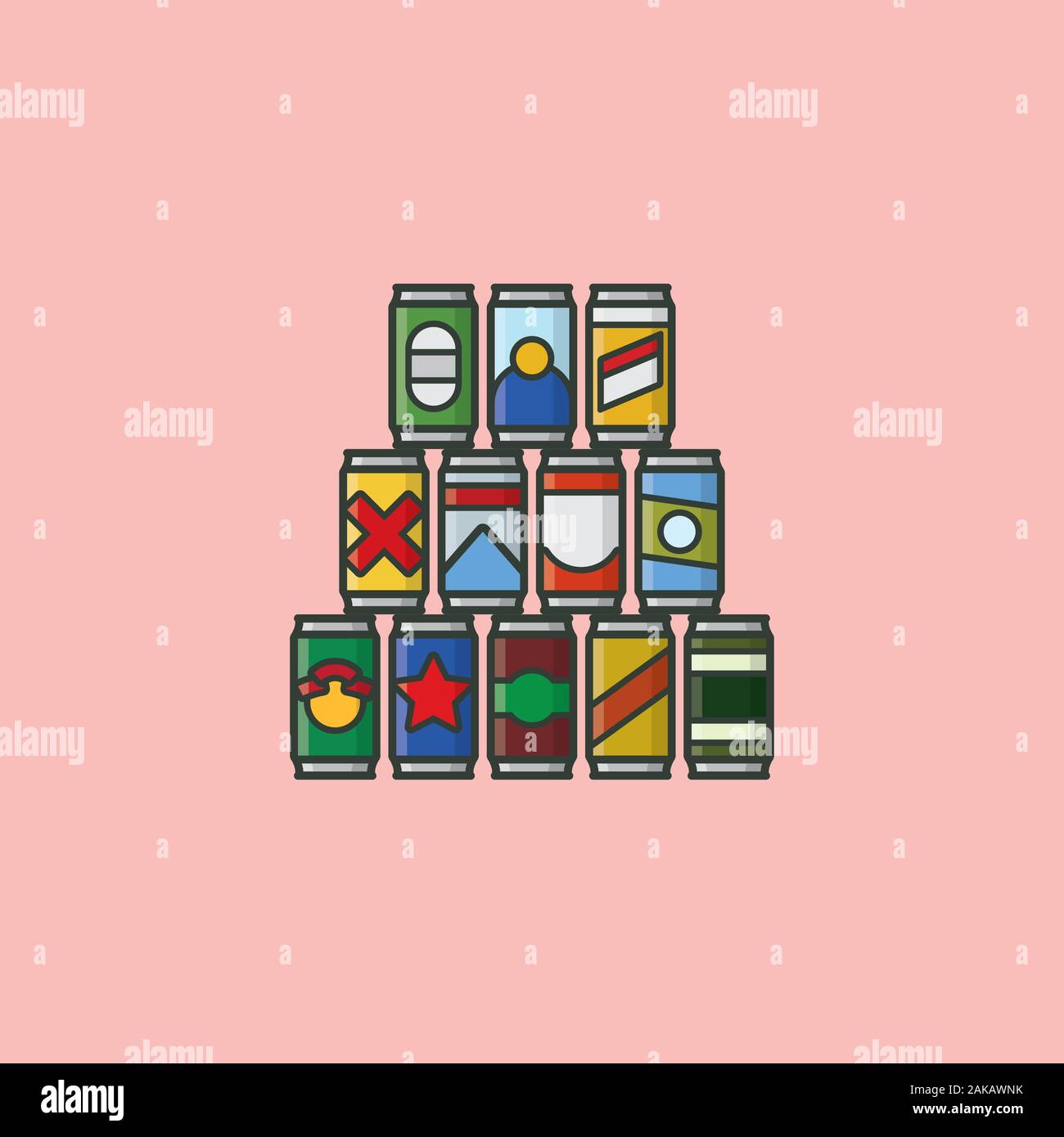 Tin can beer on Stock Vector Images - Alamy