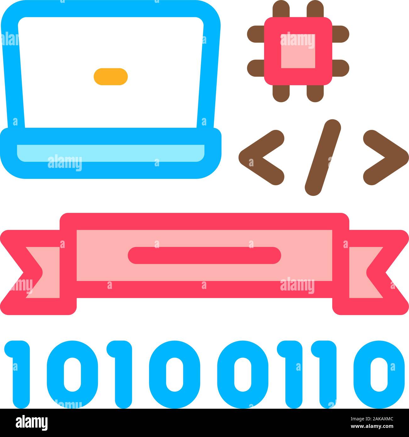 Computer programming college student Stock Vector Images - Alamy