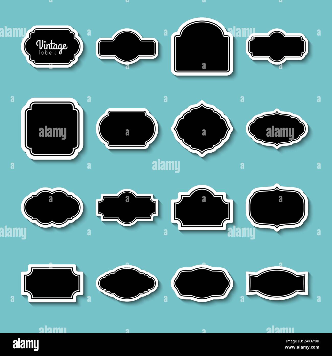 Vintage labels set. Paper design elements collection Stock Vector Image ...