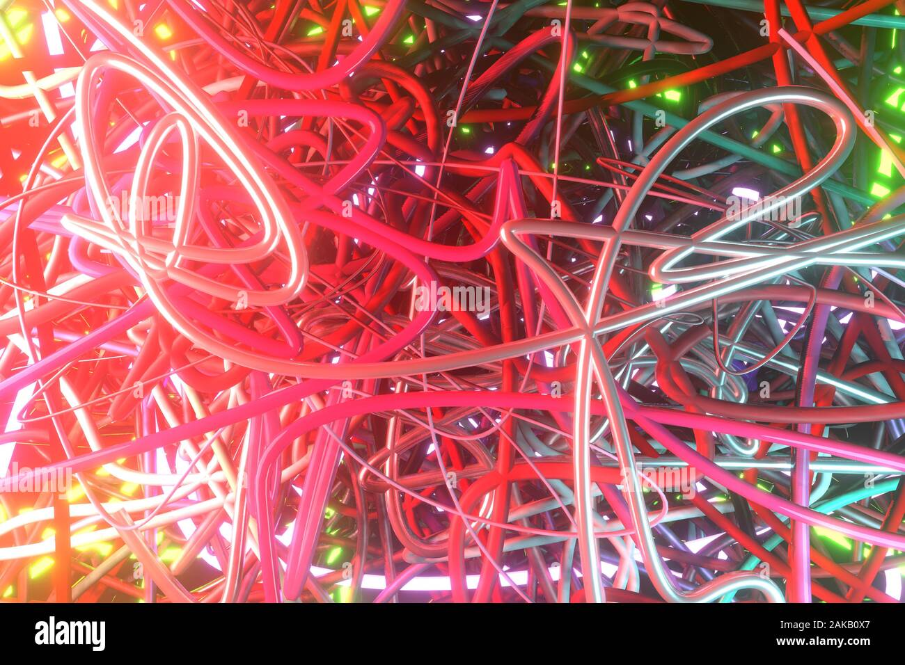 Messy colorful string neon grow lights, illustrations, for graphic ...