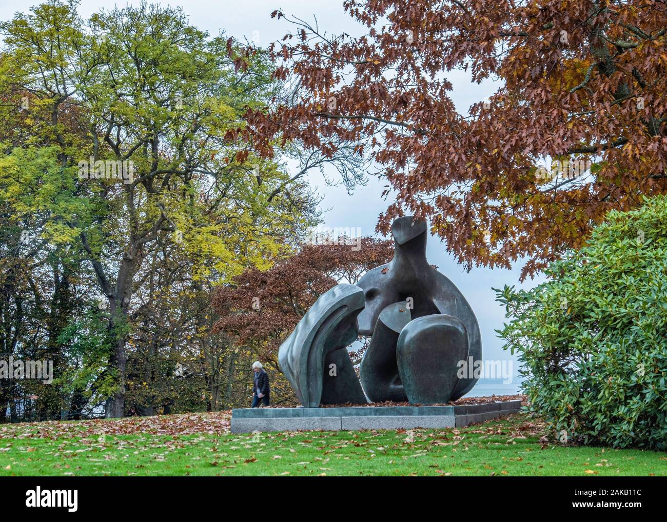 Henry Moore sculpture in Garden of Louisiana Museum of Modern Art on ...