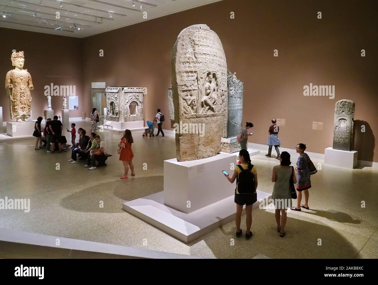 New York City, NY USA. Jul 2017. Ancient culture wall engravings and ...