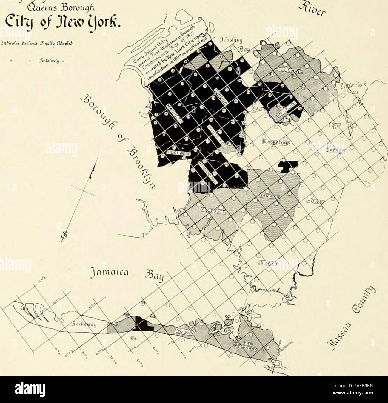 Map queens borough city hi-res stock photography and images - Alamy
