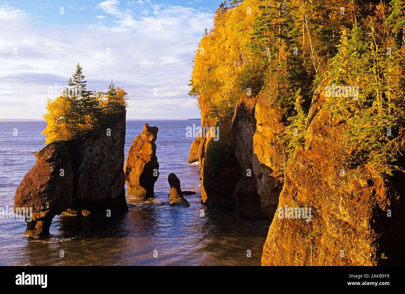 Flowerpot Rock formations at Hopewell Cape, New Brunswick, Canada Stock ...