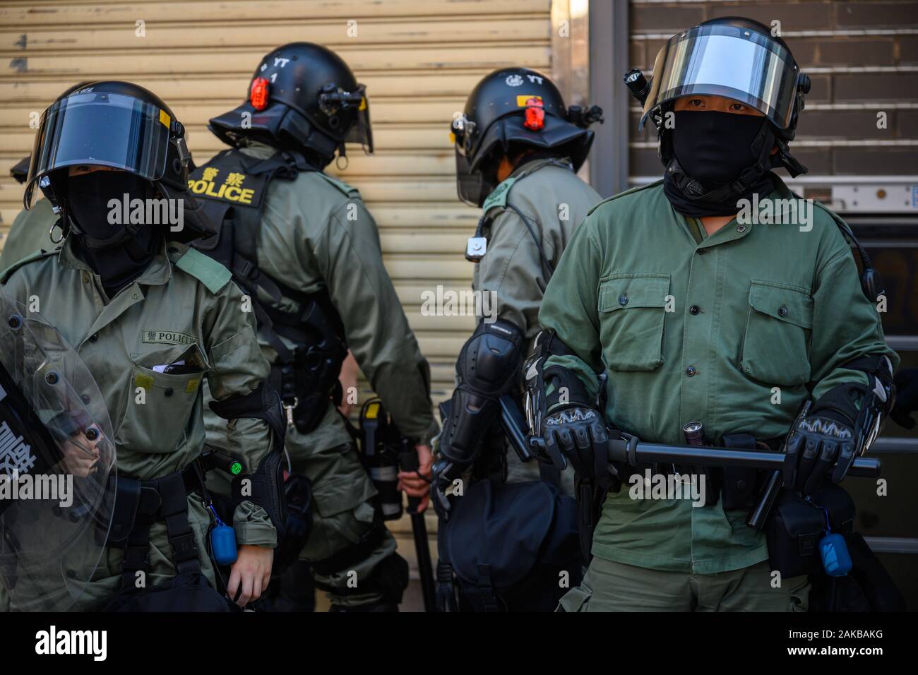 PolyU, Hong Kong - Nov 18, 2019: The second day of the Siege of PolyU ...