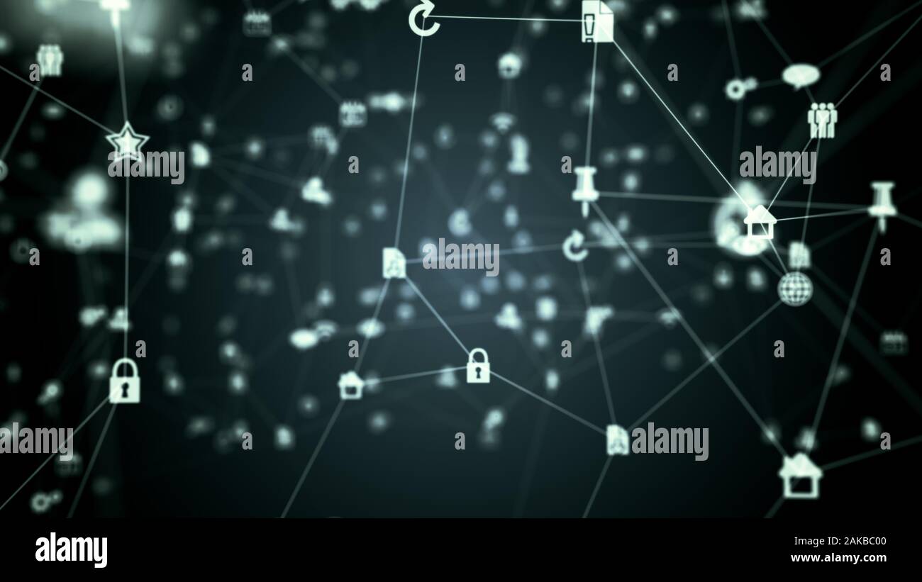 Animation digital communication icons data hi-res stock photography and ...