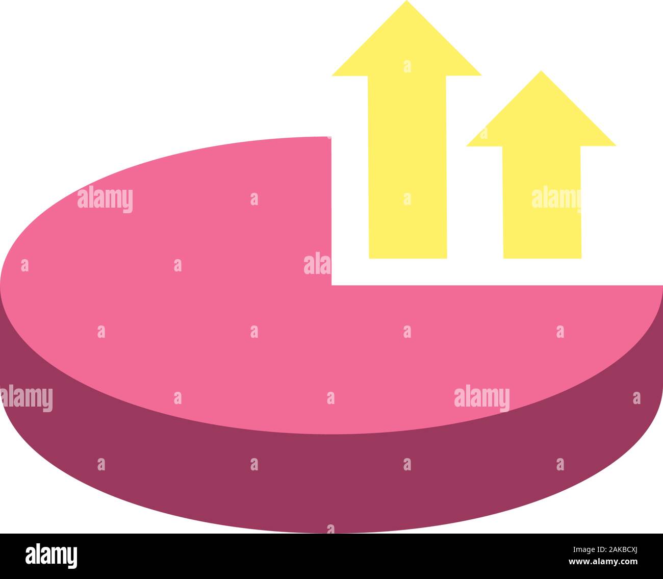 Arrows increase and cake design, Workflow infographic data information ...