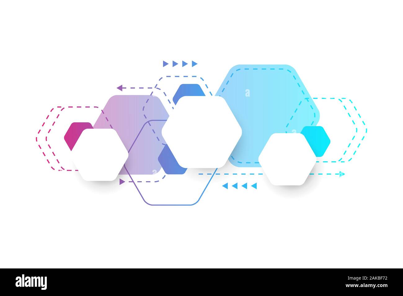 Hexagons abstract background with geometric shapes. Science, technology and medical concept ...